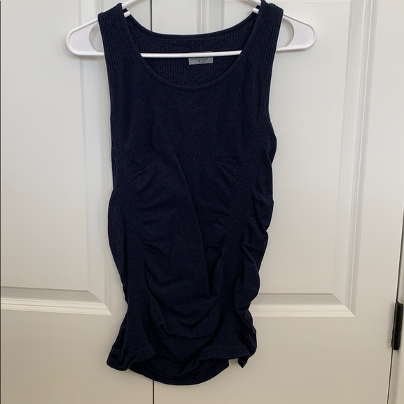 Athleta | Tops | Athleta Navy Ruched Tank | Poshmark